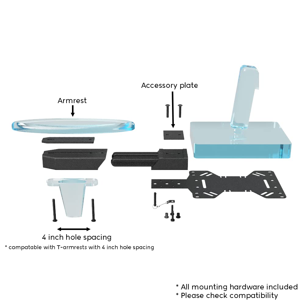 Unbound System | Flight Sim - Set of 2 Removable Modular Chair Mounts T.16000M | TCA Airbus | X52 | X52 Pro | X56 | X56 Rhino by Tecicity