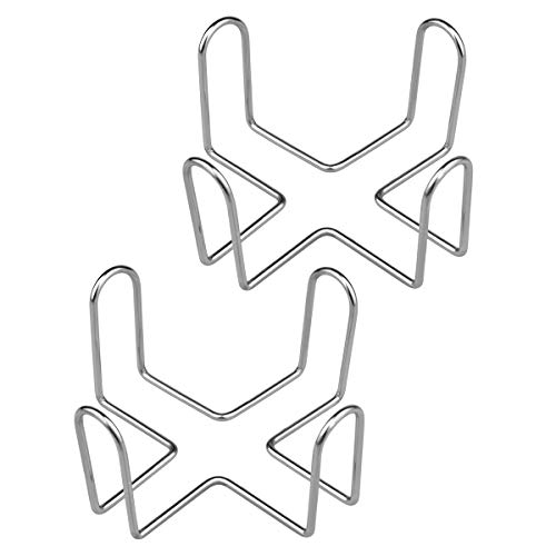 iziusy 2 Pieces 4.5 Inch Stainless Steel Coasters Holder Storage for Both Round and Square Coasters, Hold Up 4 to 7 Coasters