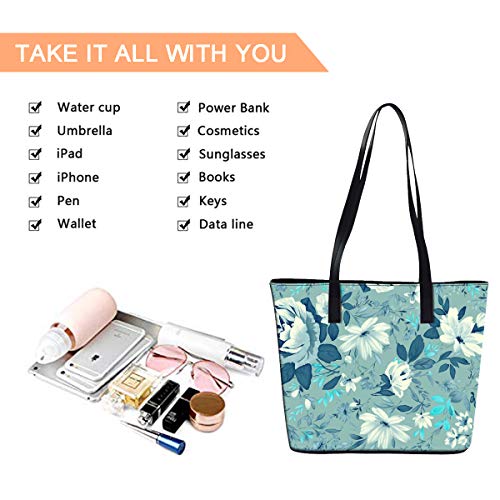 Novelty Fashion Women Handbag Tote Shoulder Bag Purse with Long Handle for Work School Shopping - Autism Awareness Love