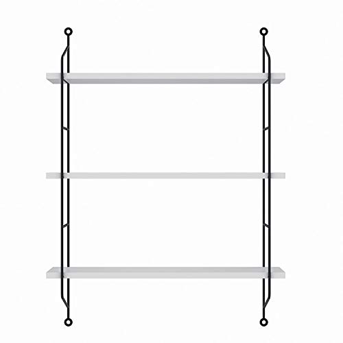 3 Tier White Wall Shelf, Bathroom Shelves Wall Mounted Industrial Floating Shelves Hanging Storage Rack Wall Rack Holder Rack For Bedroom