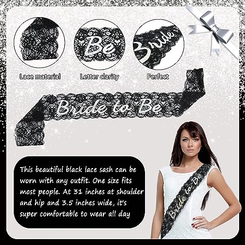 Bride or Die Bachelorette Party Decorations - Silver and Black Bride or Die Balloons,Banner and Bride To Be Sash for Engagement Wedding Bachelorette Party Supplies