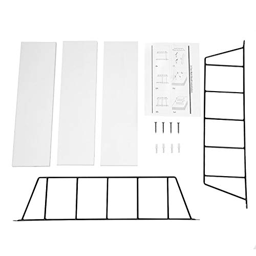 3 Tier White Wall Shelf, Bathroom Shelves Wall Mounted Industrial Floating Shelves Hanging Storage Rack Wall Rack Holder Rack For Bedroom