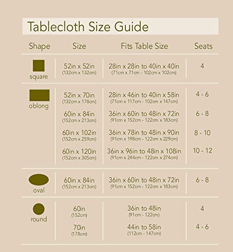 Newbridge Blue Circle Stitch Contemporary Boho Chic Print Indoor/Outdoor Soil Resistant Fabric Tablecloth, 60” X 84” Oval, Blue