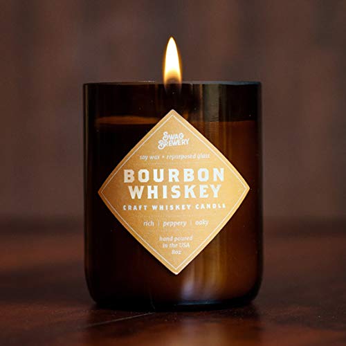 Bourbon Whiskey Brew Candle - Whiskey Gift, Guy Gift, Father's Day Gift - Scotch, Bourbon, Whisky, Man Cave Beer Bottle CandleMADE in USA…