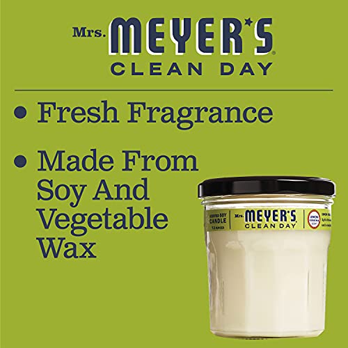 Mrs. Meyer's Clean Day Soy Candle, Lemon Verbena, 7.2-Ounce Jars (Pack of 6)