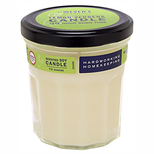 Mrs. Meyer's Clean Day Soy Candle, Lemon Verbena, 7.2-Ounce Jars (Pack of 6)