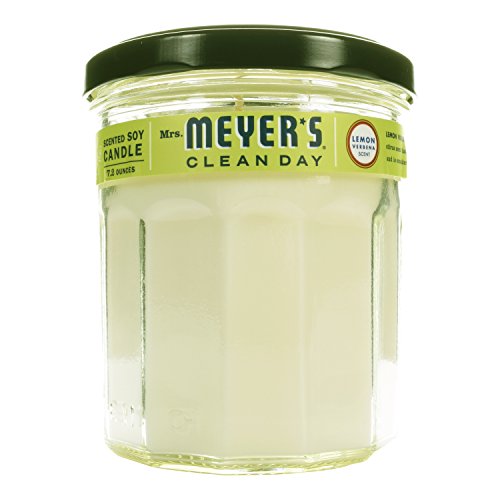 Mrs. Meyer's Clean Day Soy Candle, Lemon Verbena, 7.2-Ounce Jars (Pack of 6)