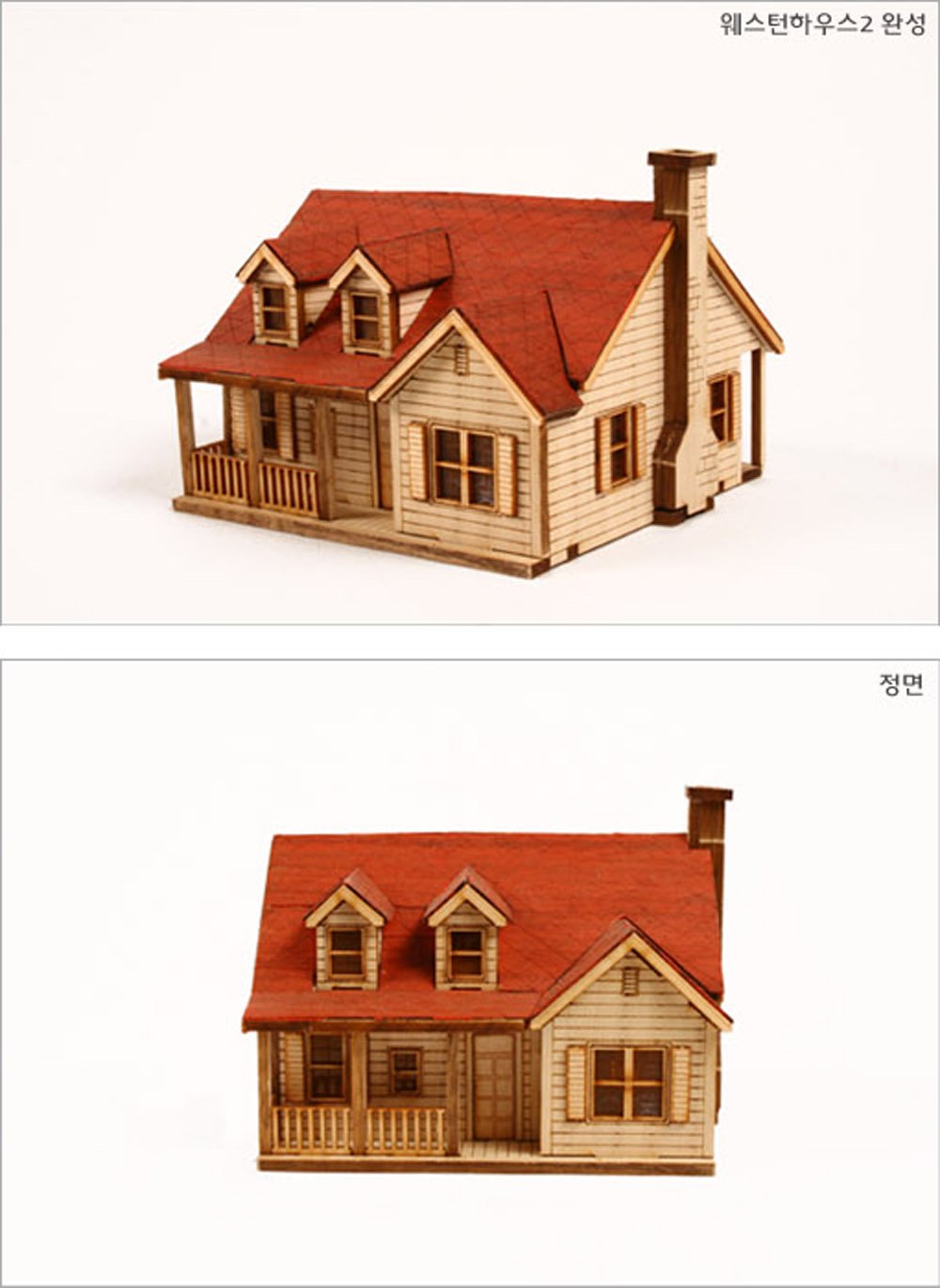 DESKTOP Wooden Model Kit Western House 2 by Young Modeler
