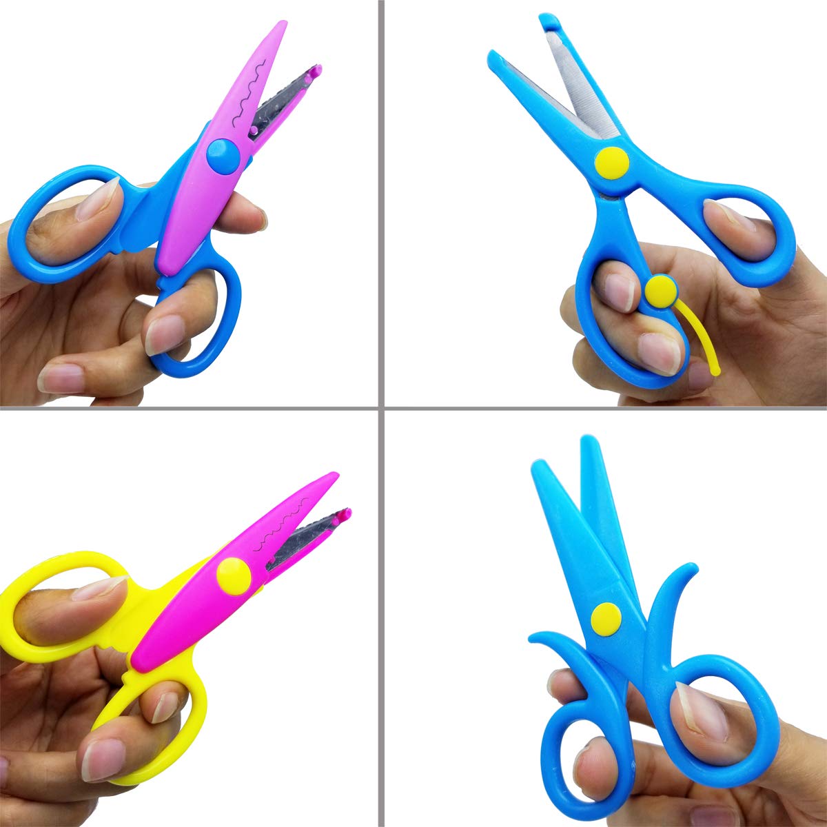 M-jump Scrapbooking Edger Scissors Scrapbooking Supplies Paper Decorative Edge Scissors,Wave edge Scissors for Scrapbook Album/decorative Stamps Edge/scrapbook Cards (set of 12)