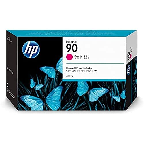 HP 90 Magenta 400-ml Genuine Ink Cartridge (C5063A) for DesignJet 4500 MFP, 4500 & 4000 Series Large Format Printers