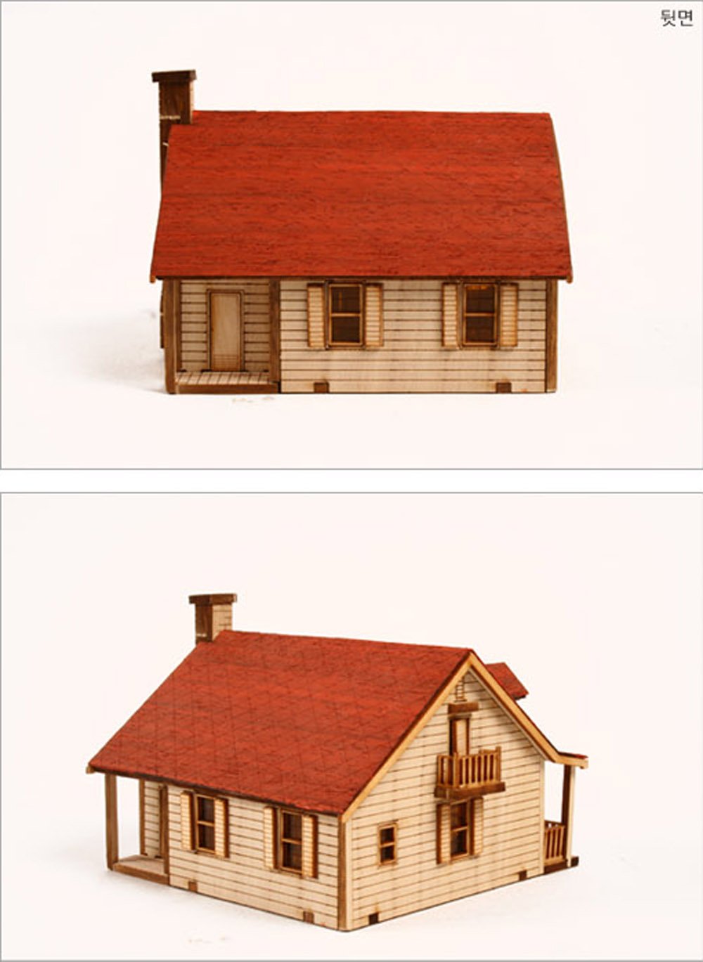 DESKTOP Wooden Model Kit Western House 2 by Young Modeler
