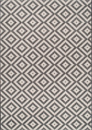 nuLOOM Marybelle Tribal Diamond Indoor/Outdoor Area Rug, 5' 3" x 7' 6", Grey