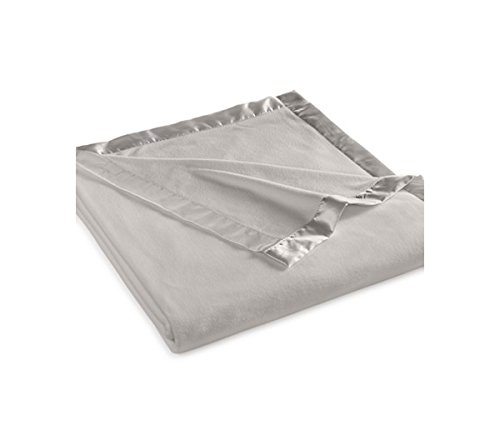 Martha Stewart Easy Care Soft Fleece Blanket (Queen, Gray)