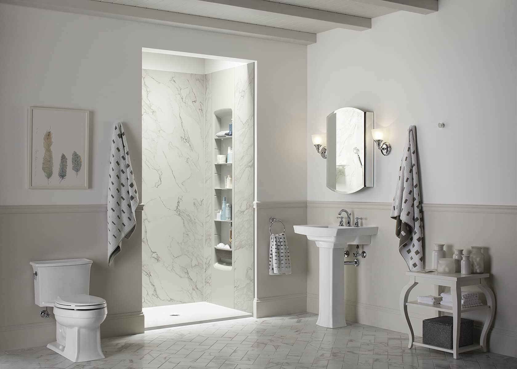 Archer® 20" W x 31" H Aluminum Single-Door Medicine cabinet, Beveled edges