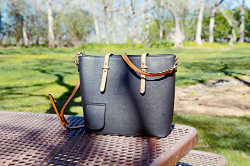Loving Liquid Line Wine Purse with Hidden Spout - Holds 1.5 ltrs. - Wine Tote by The Joy Collection (Black/Black)