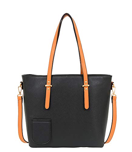 Loving Liquid Line Wine Purse with Hidden Spout - Holds 1.5 ltrs. - Wine Tote by The Joy Collection (Black/Black)