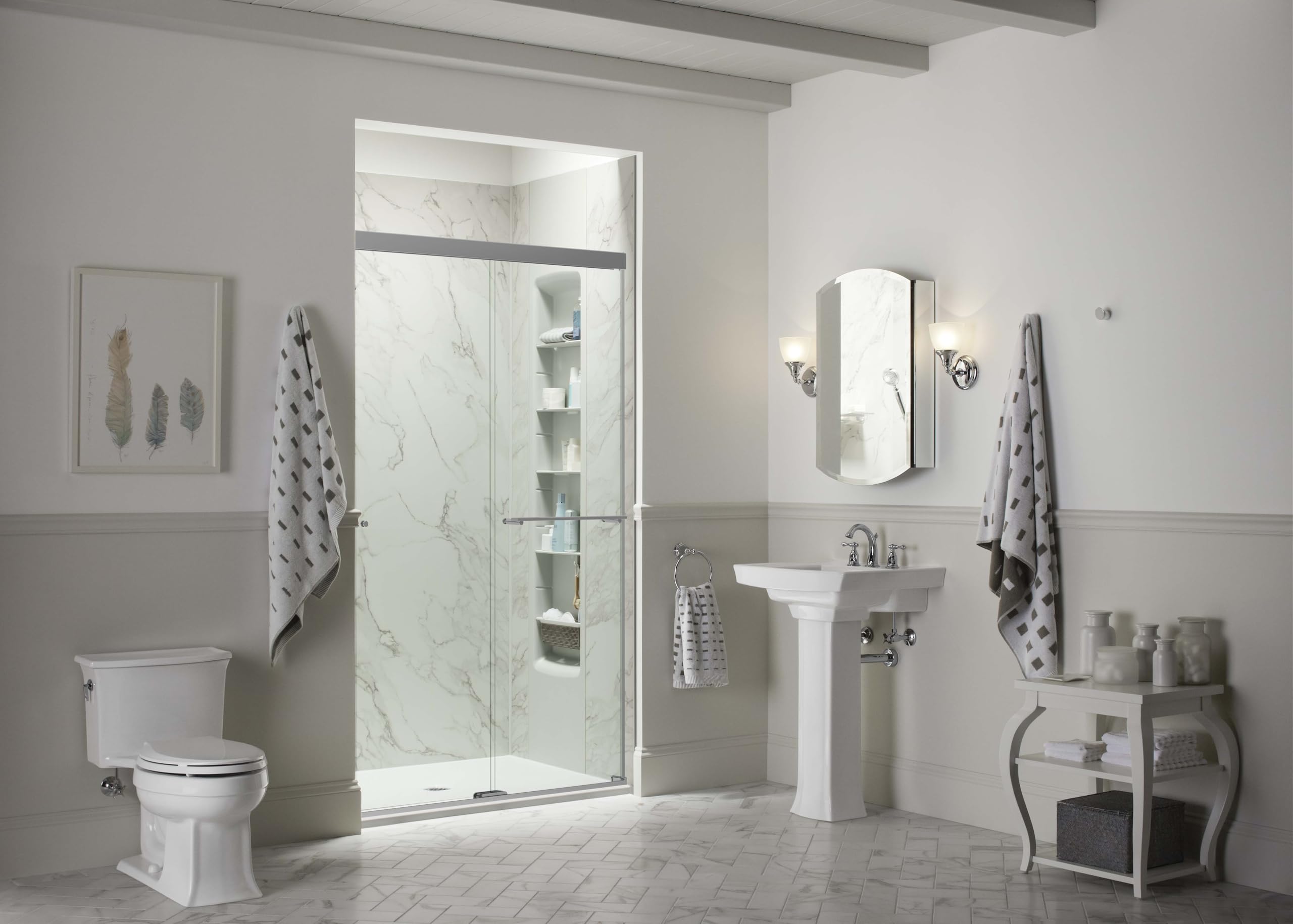 Archer® 20" W x 31" H Aluminum Single-Door Medicine cabinet, Beveled edges
