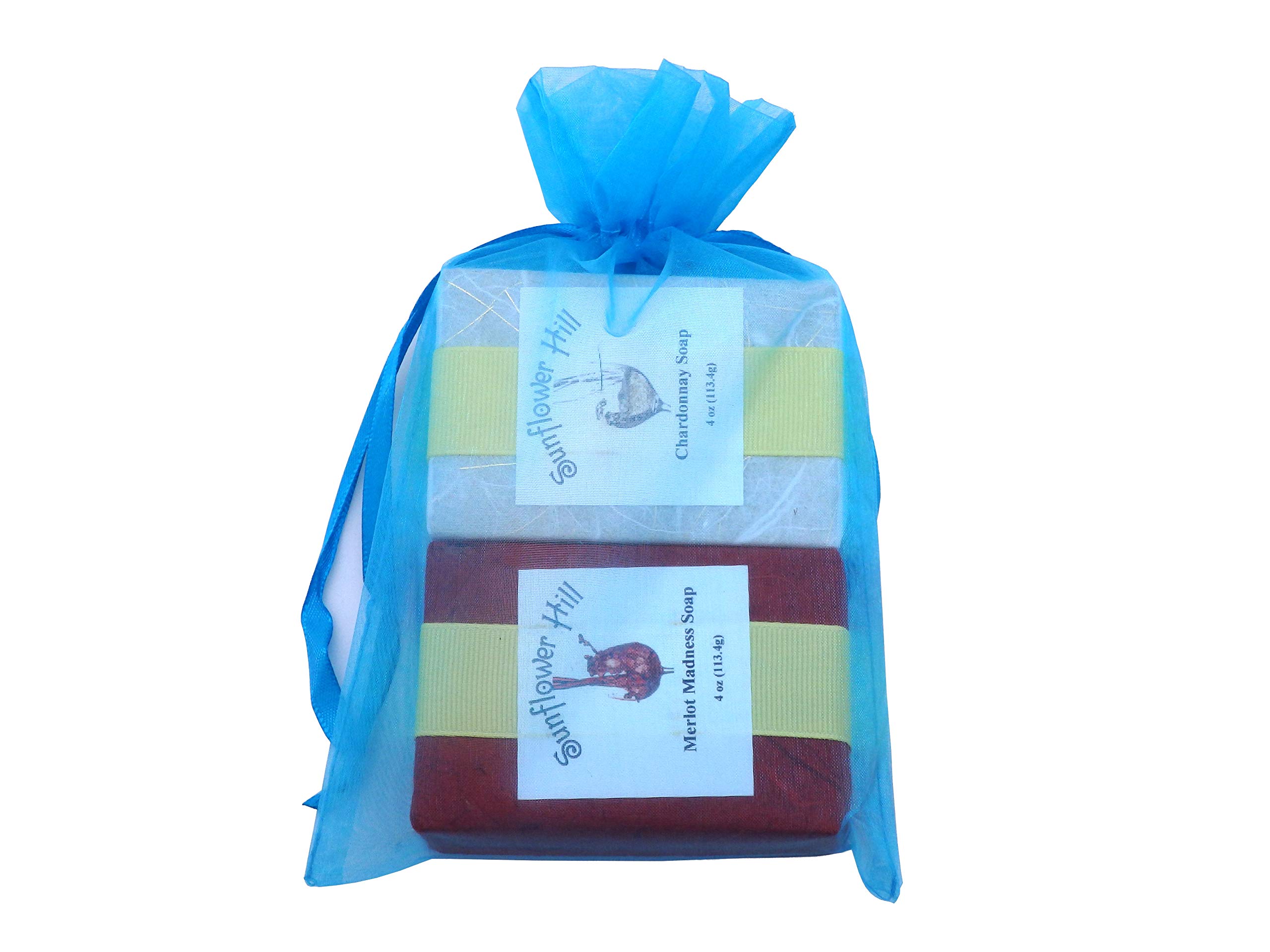 Chardonnay and Merlot Wine Soap Set - Made in Maine - Gift Packaged