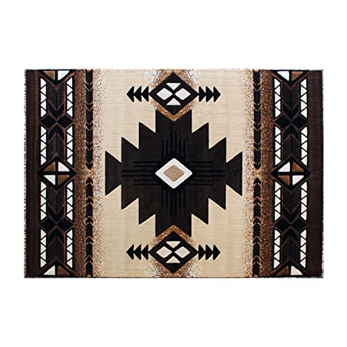 South West Native American Area Rug 5 Feet X 7 Feet Berber Design C318