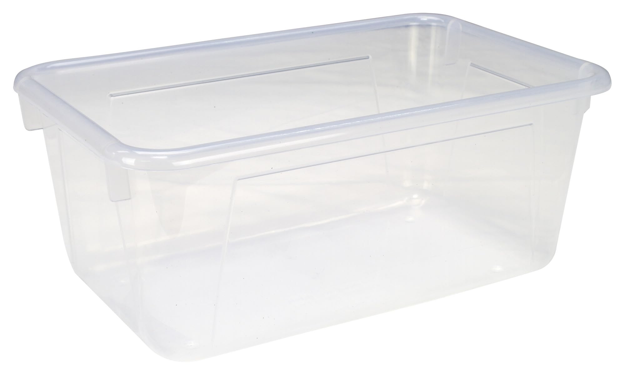 School Smart Tote Tray, 12 x 8 x 5 Inches, Translucent