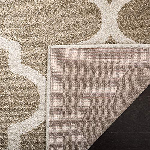 SAFAVIEH Amherst Collection 2'6" x 4' Wheat / Beige AMT420S Moroccan Trellis Non-Shedding Living Room Bedroom Accent Rug