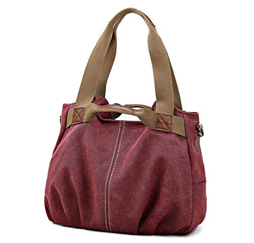 z-joyee Women's Ladies Casual Vintage Hobo Canvas Daily Purse Top Handle Shoulder Tote Shopper Handbag Satchel Bag