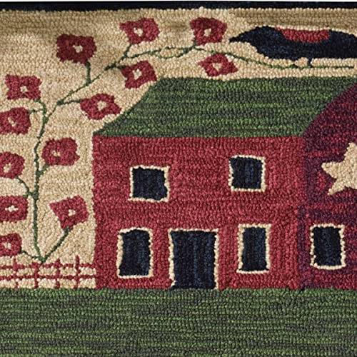Park Designs Red House Hooked Rug, 24 x 36