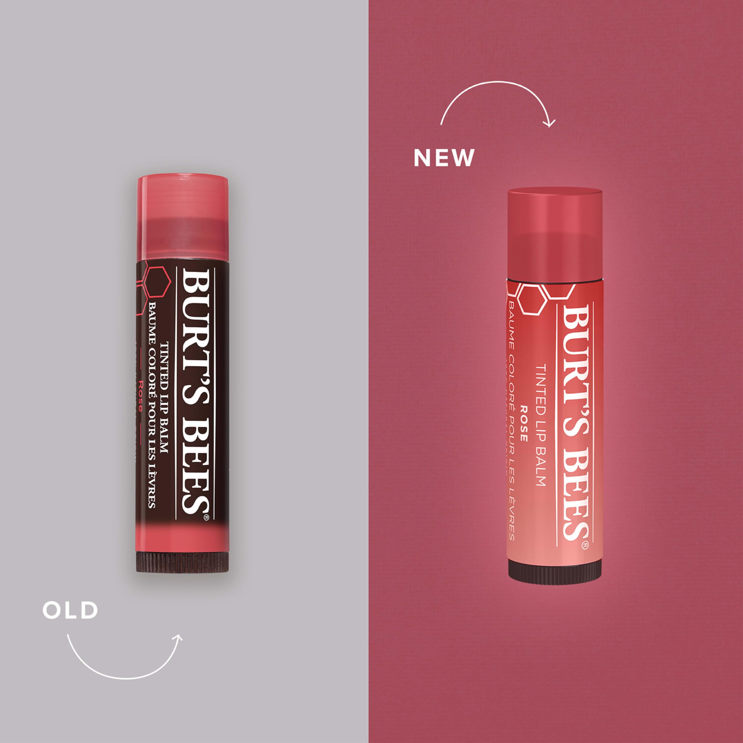 Burt's Bees 100% Natural Tinted Lip Balm, Rose with Shea Butter & Botanical Waxes, 0.15 Oz