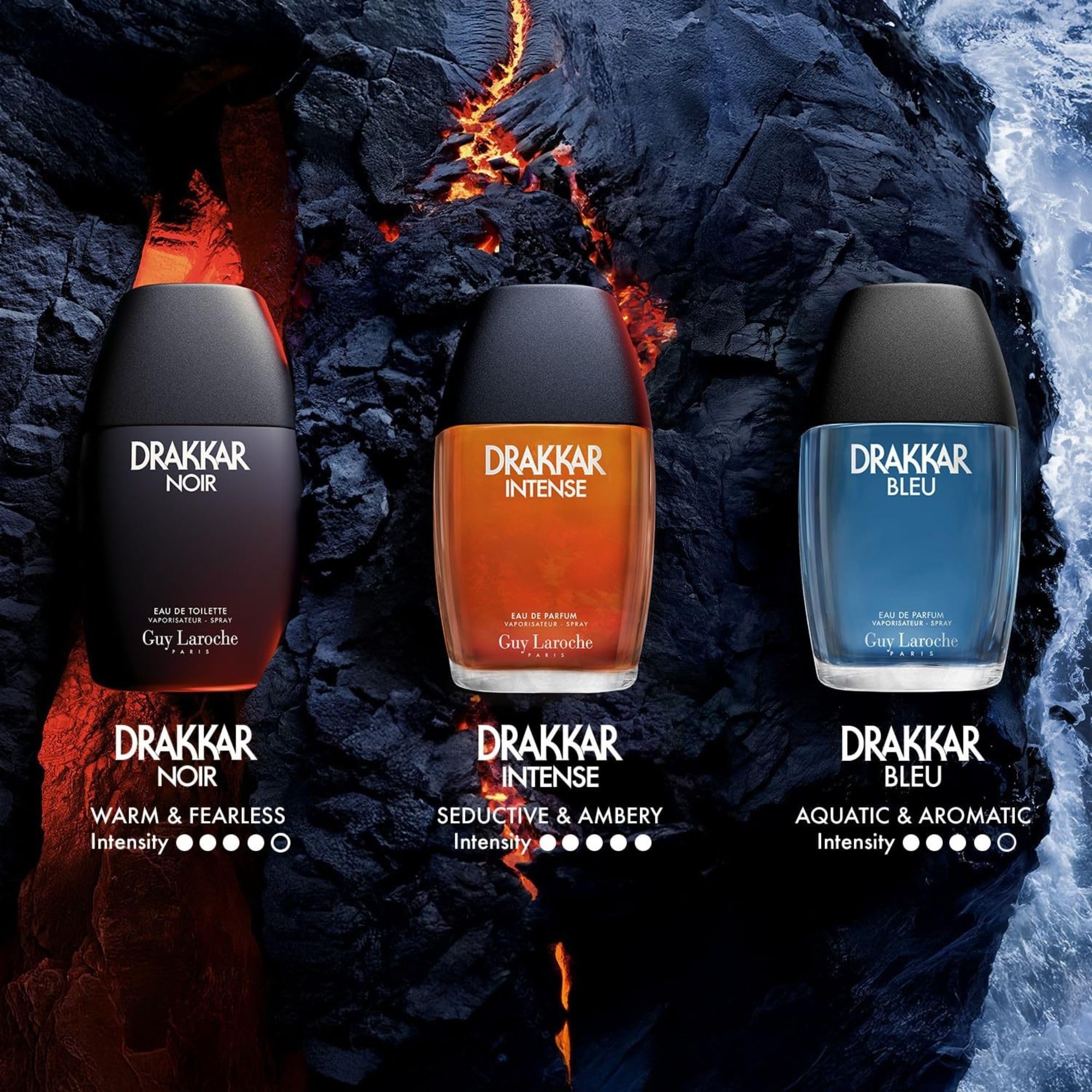 Drakkar Noir By Guy Laroche - Original Vintage Designer Fragrance Blend For Men - Fresh, Classic Men’s Evening Scent - Long Lasting Amber Fougere Aroma With Spicy Citrus Notes - 6.7 Oz EDT Spray