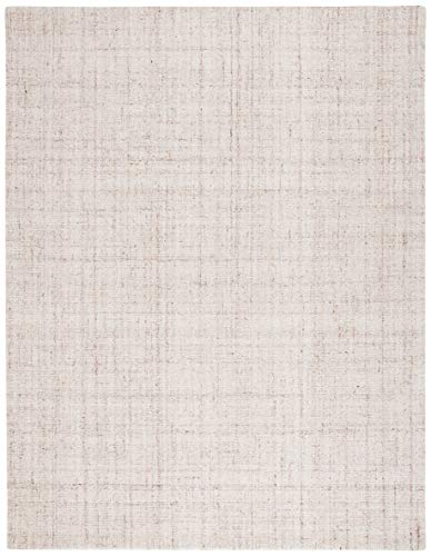 SAFAVIEH Abstract Collection 8' x 10' Ivory/Beige ABT141D Handmade Premium Wool & Viscose Area Rug