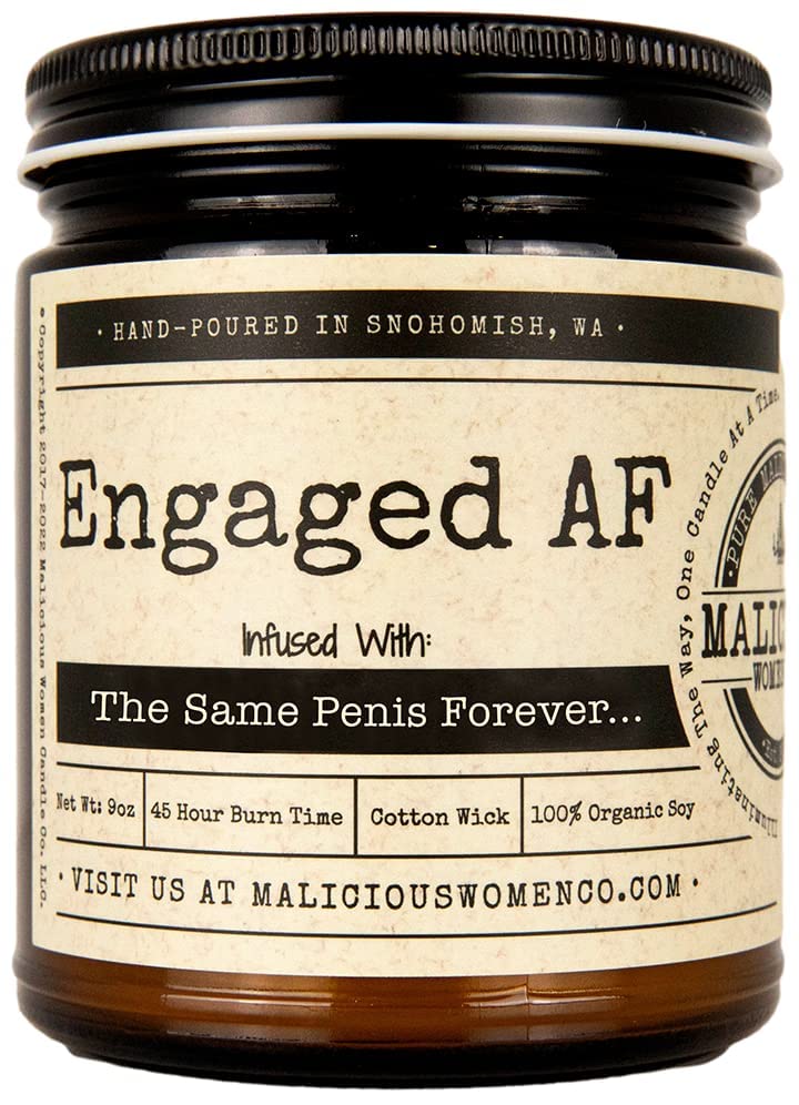 Malicious Women Candle Co - Engaged AF, Pink Chandelier Infused with: The Same Penis Forever..., 9 oz