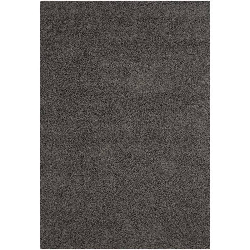 SAFAVIEH Athens Shag Collection 2'3" x 6' Dark Grey SGA119C Non-Shedding Living Room Bedroom Dining Room Entryway Plush 1.5-inch Thick Runner Rug