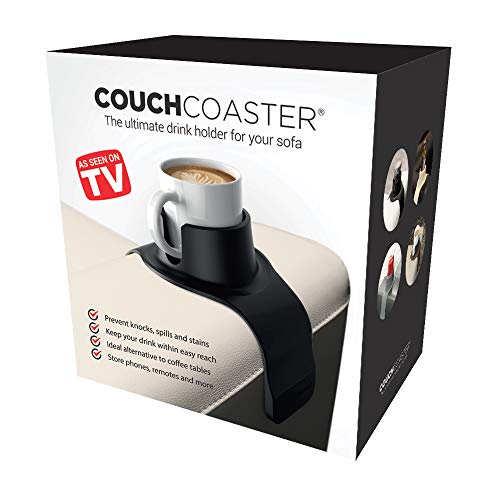 CouchCoaster - The Ultimate Drink Holder for Your Sofa, Mocha Brown