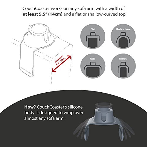 CouchCoaster - The Ultimate Drink Holder for Your Sofa, Mocha Brown