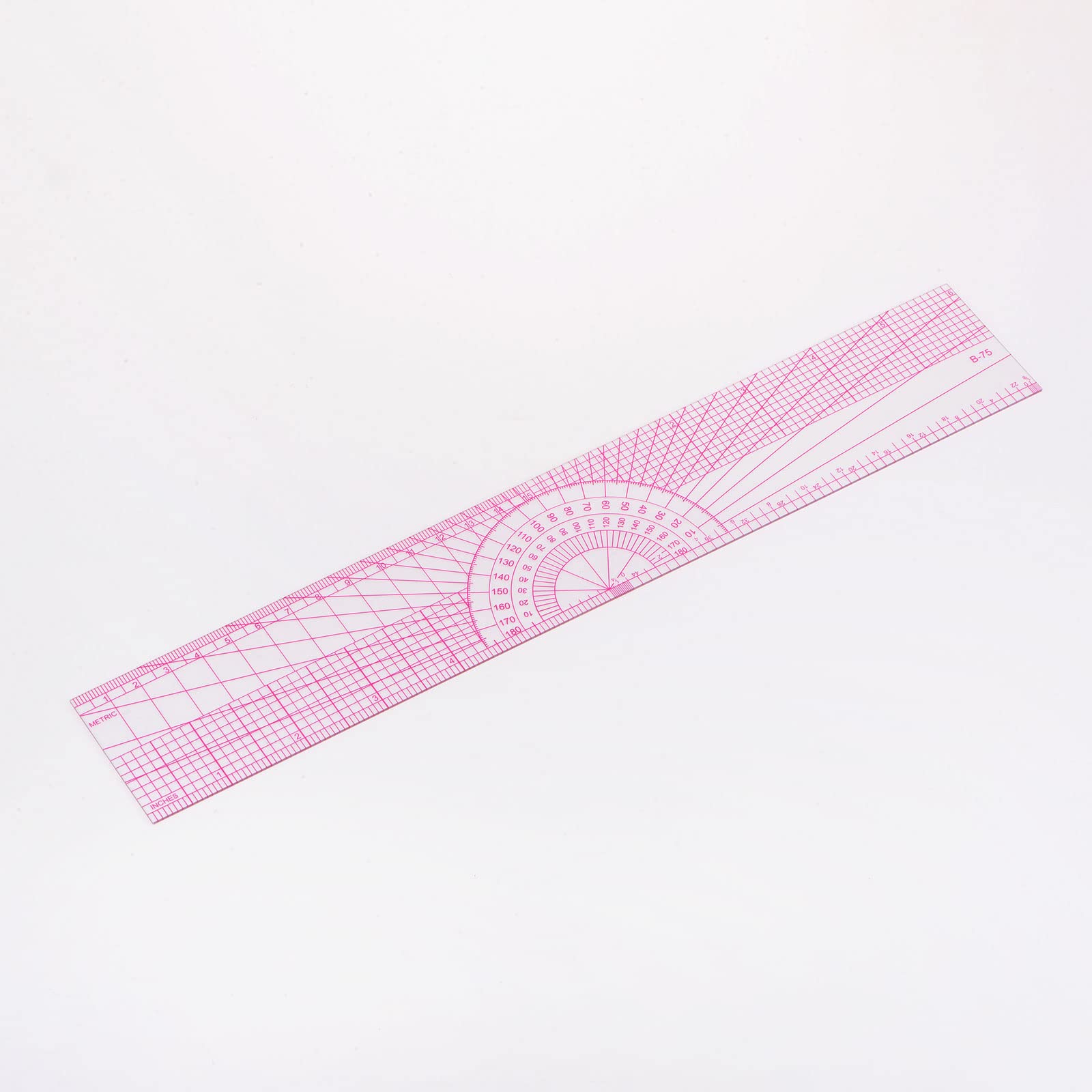 HARFINGTON Styling Sewing French Curve Ruler, 30.5x5cm Dress Makers Ruler Clear Sewing Tailors Pattern Making Ruler for Fashion Design and Guides for Fabric