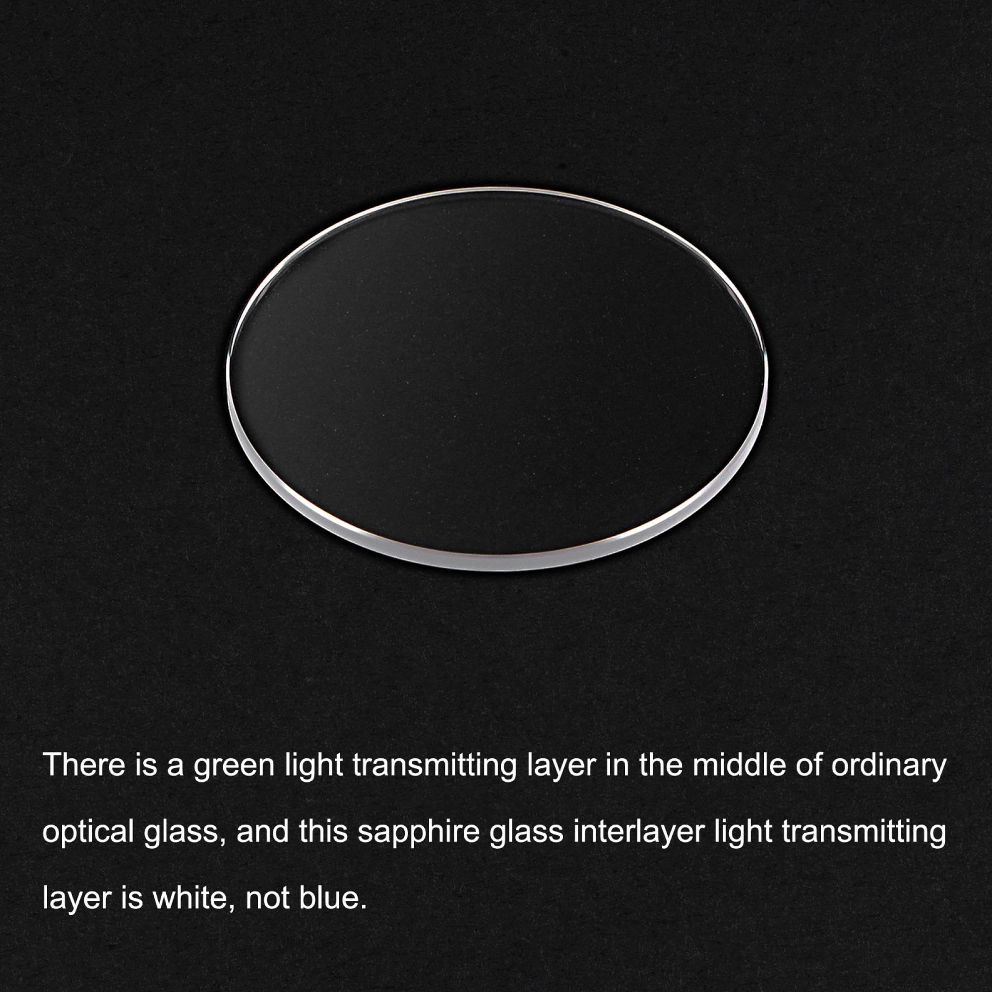 uxcell 35mm Dia. Watch Glass Sapphire Crystal Lens, Round Flat 1mm Thickness Replacement Parts for Watchmaker Repair Clear