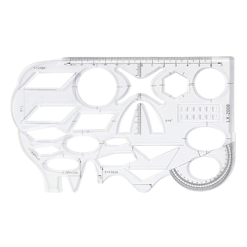 ulafbwur Multifunctional Ruler Geometric Ruler Clear Scale Multifunctional Bendable Drafting Tool Length Measurer for Students Protractor Bendable Ruler Clear