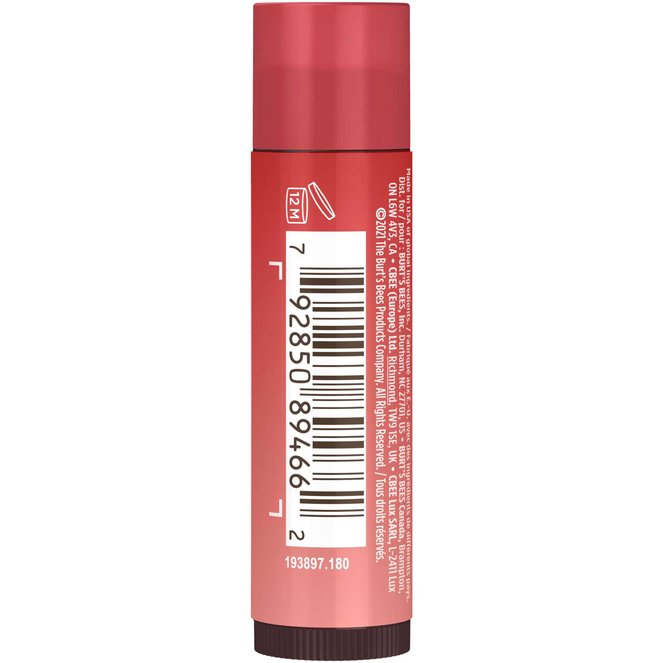 Burt's Bees 100% Natural Tinted Lip Balm, Rose with Shea Butter & Botanical Waxes, 0.15 Oz