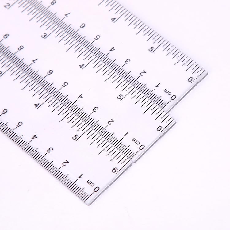 Rulers 12inch, Pack of 5, Clear Ruler, Plastic Ruler, Drafting Tools, Measuring Tools, Ruler Set, Ruler inches and Centimeters, Transparent Ruler, Measuring Tools for Student School Office