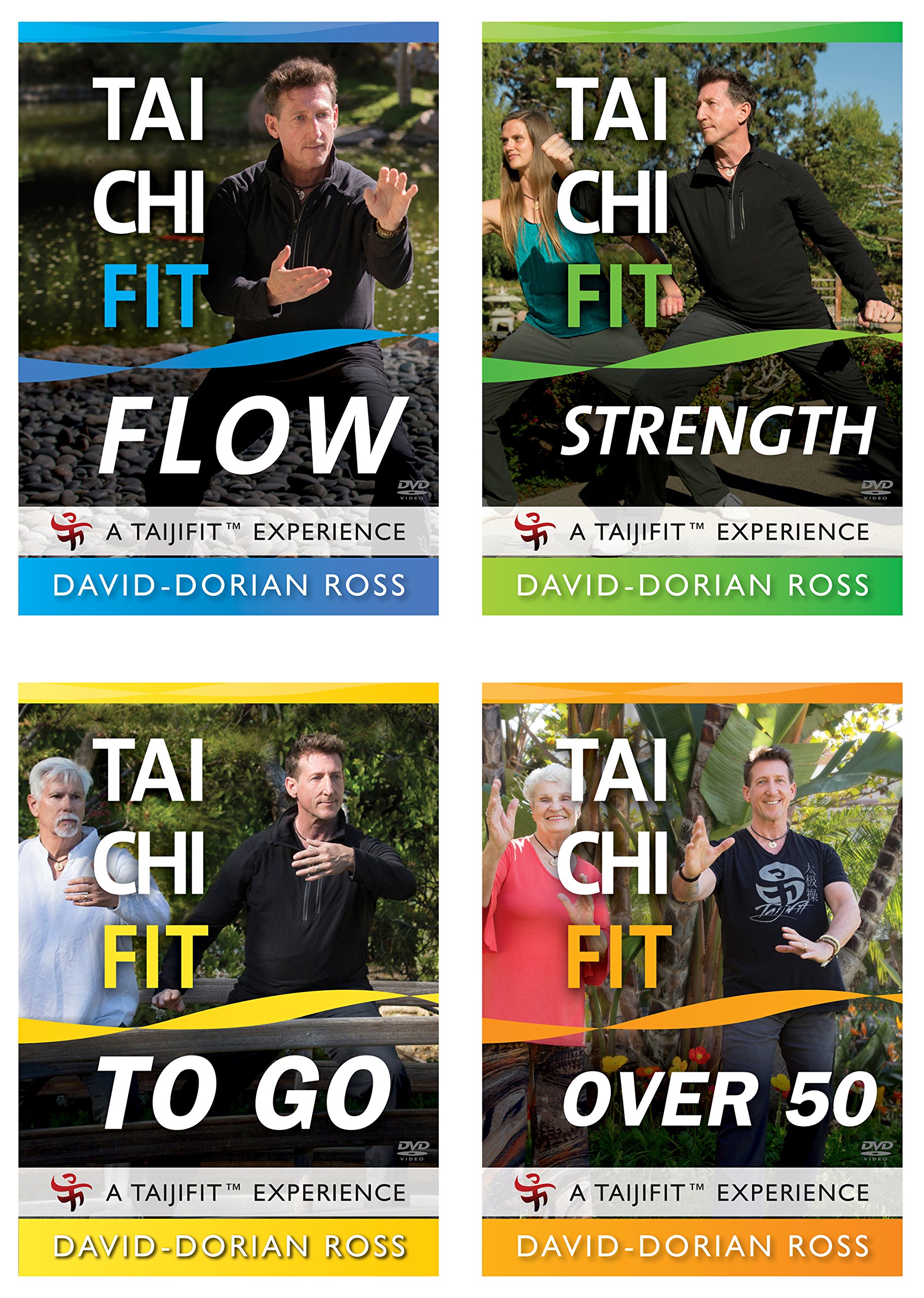 Bundle: Tai Chi Fit 4-DVD Bestseller Collection with David-Dorian Ross (YMAA) Tai Chi Exercises for Beginners, Seniors, and more.
