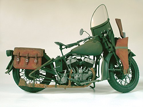 Italeri Harley Davidson WLA 750 WWII Military Motorcycle 1:9 Scale - Plastic Model Kit 7401