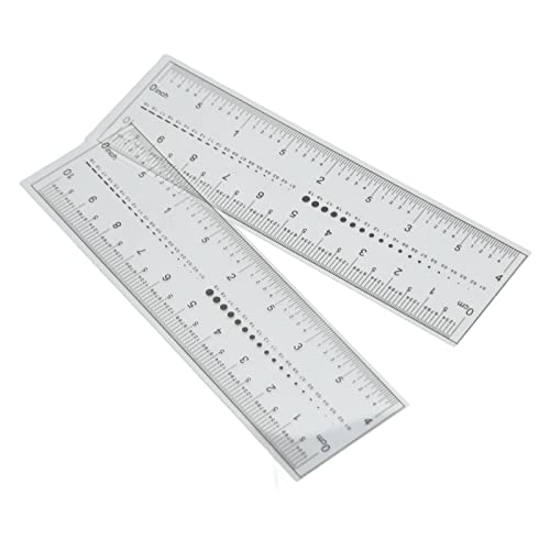 10PCS Fake Nails Measuring Ruler - Clear Text, Transparent, Can Be Bent At Will