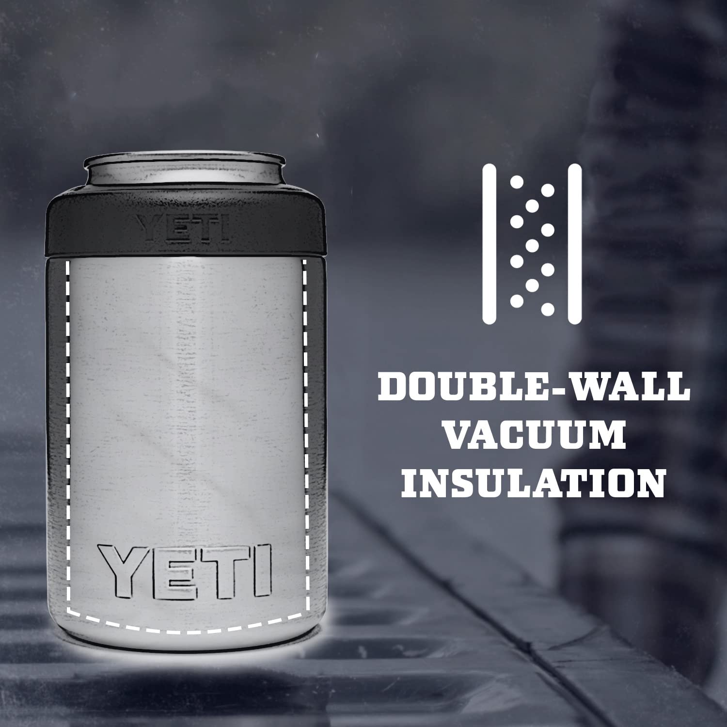 YETI Navy Rambler Colster Can Insulator, 1 Count (Pack of 1)