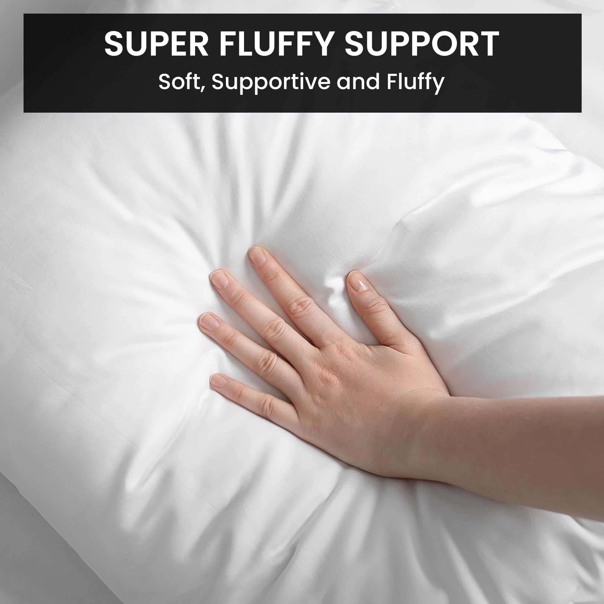 Foamily Throw Pillows Insert Set of 4 - 18 x 18 Insert for Decorative Pillow Covers - Made in USA - Bed and Couch Sham Filler