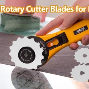 5Pcs Perforating Replacement Blades Crochet Edge Skip Blades Rotary Cutter Accessories for Crochet Edge Projects Fleece and Scrapbooking 45mm