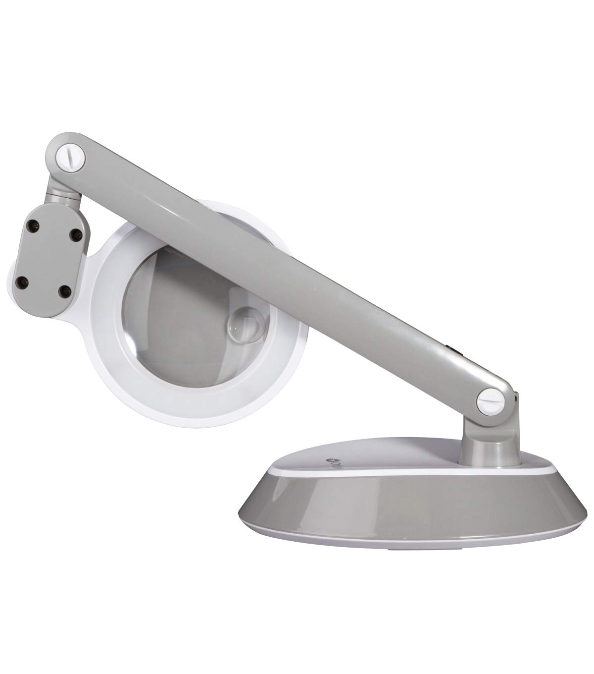 OttLite LED Space Saving Magnifier Desk Lamp – Optical Grade Magnification, Adjustable Arm, Pivoting Head, Portable to Travel, for Crafting & Needlework