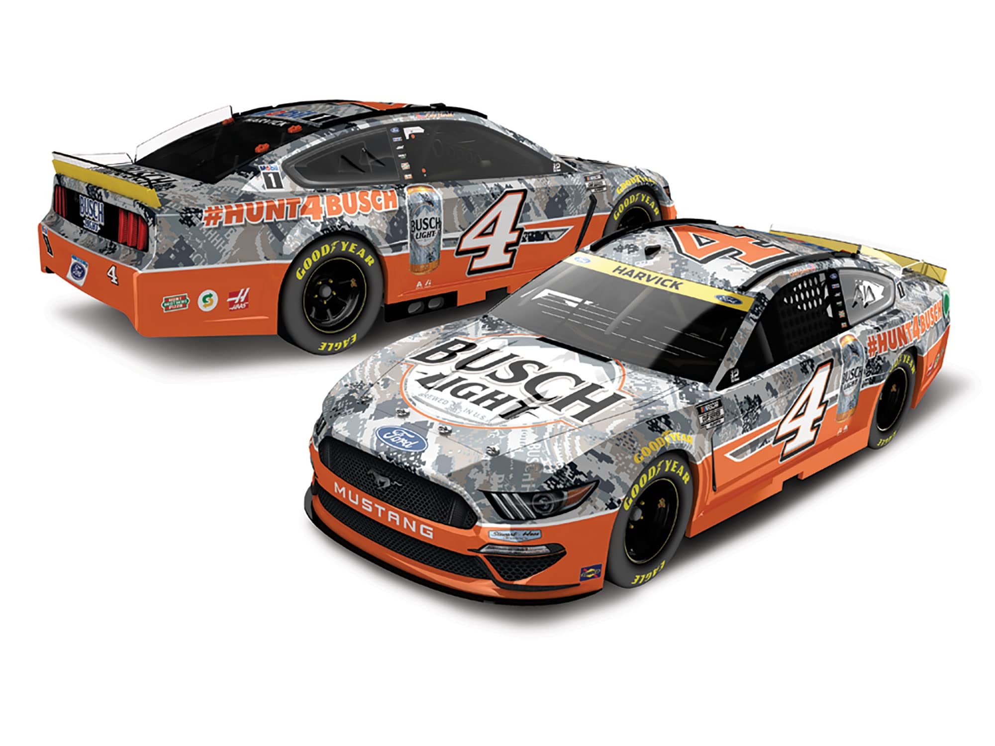 Lionel K Harvick 1/24 HO Busch Light #HUNT4BUSCH 21 Mustang
