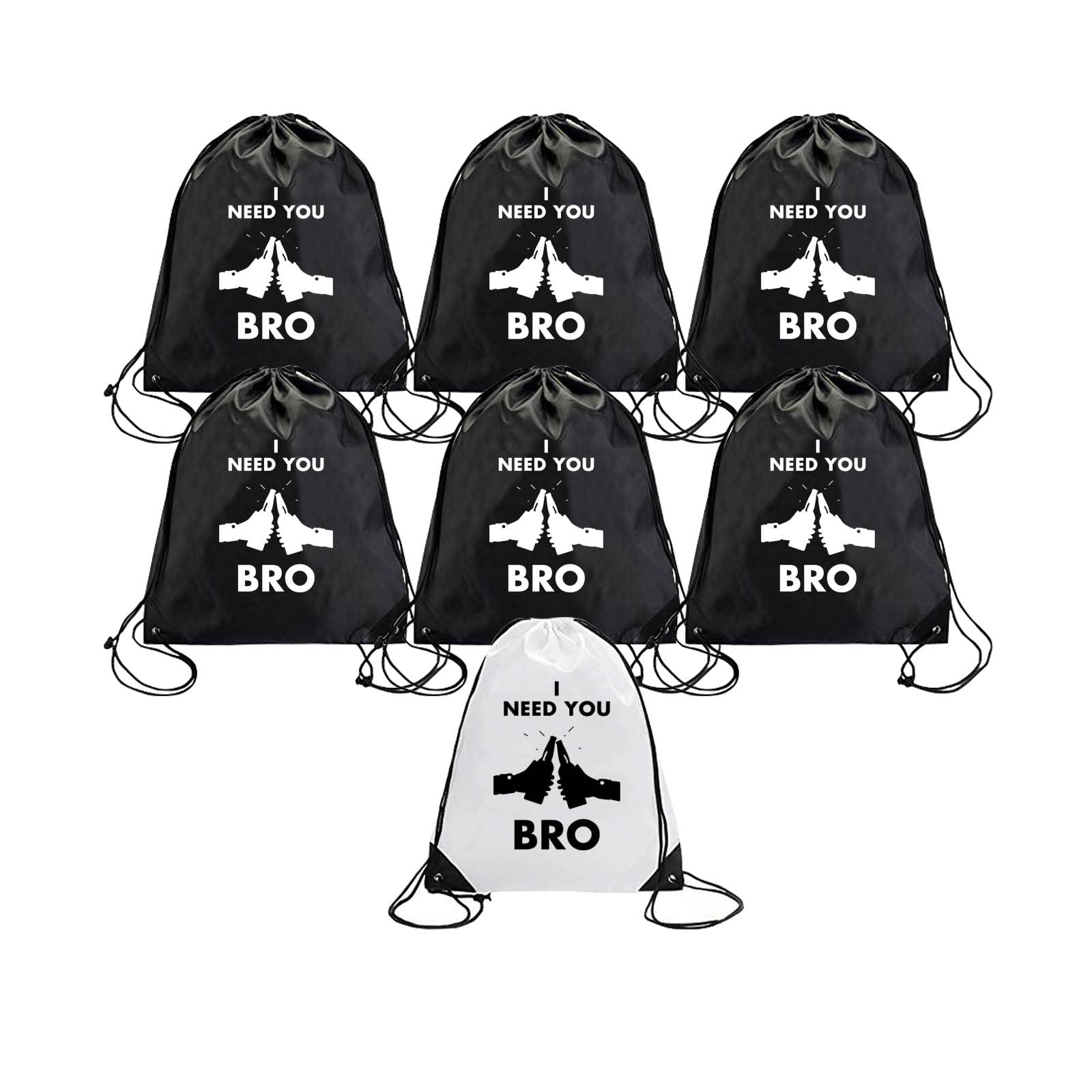 Snogisa 7 Pack groomsmen gift set,suit up, Will You Be My Groomsman,Proposal bags Party Favor Bags, Gift Bags for Groomsman Father's Birthday Anniversary Wedding Favor Bags, groomsmen present ideas (Black)