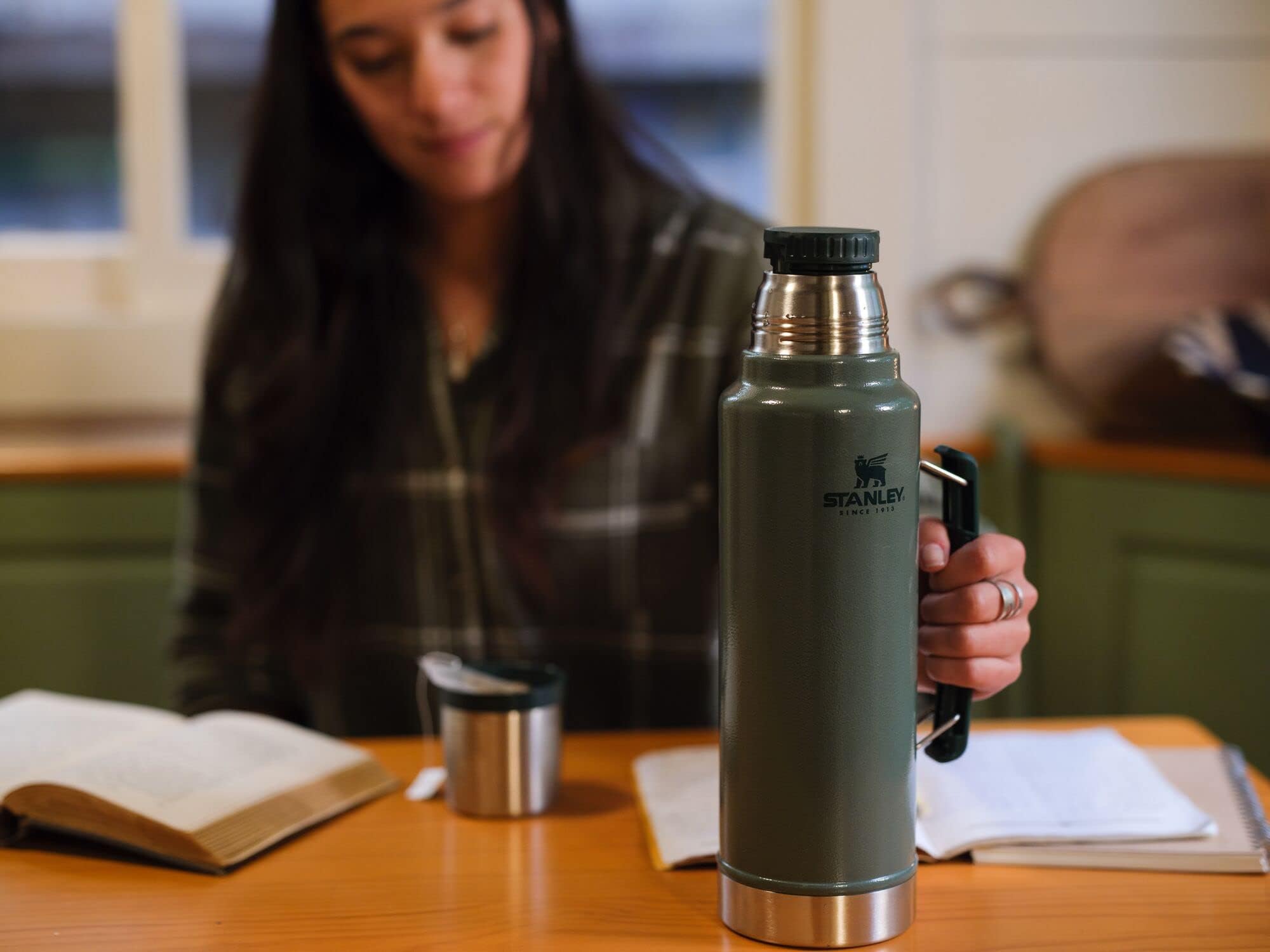 Stanley Classic Vacuum Insulated Wide Mouth Bottle - BPA-Free 18/8 Stainless Steel Thermos for Cold & Hot Beverages – Keeps Liquid Hot or Cold for Up to 24 Hours