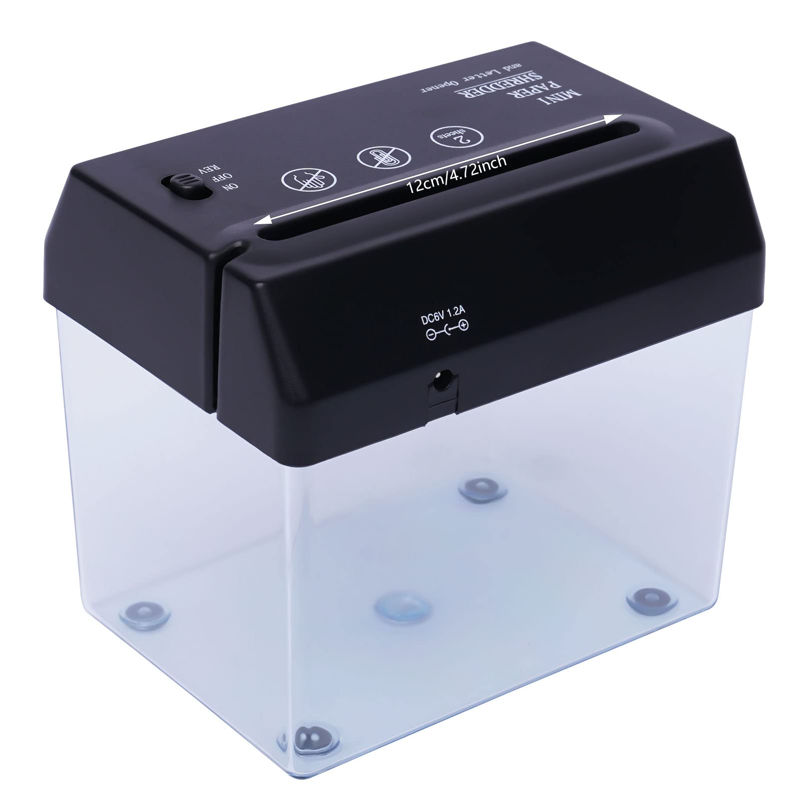 LGODDYS Paper Shredder USB Auto A4 Paper Shredder Portable Mini Paper Cutting Machine Universal Office School Home Desktop Stationery for Bills Receipts